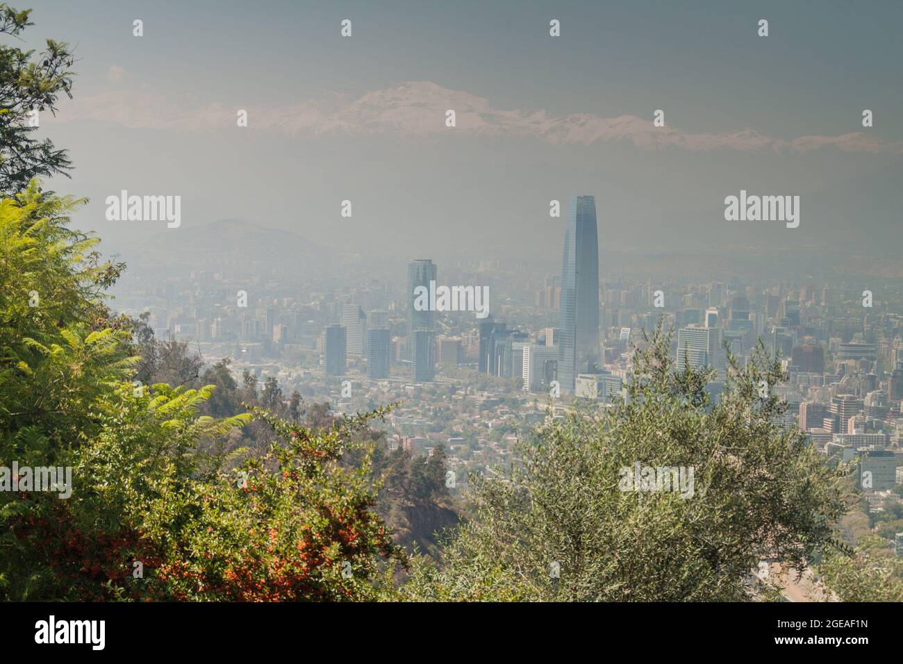Aerial view of Santiago de Chile Stock Photo - Alamy