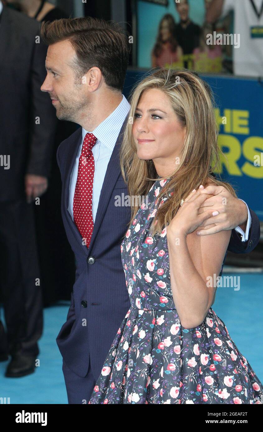 London. UK. Jason Sudeikis and Jennifer Aniston 'We're The Millers' UK ...