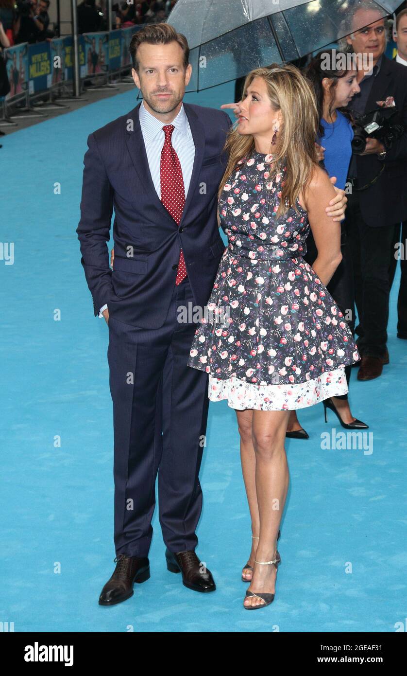 London. UK. Jason Sudeikis and Jennifer Aniston 'We're The Millers' UK ...