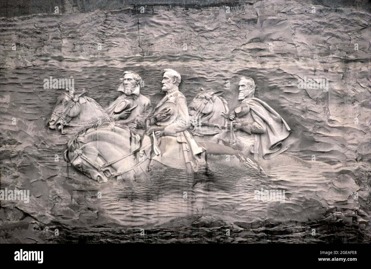 Stone mountain confederate memorial carving hi-res stock photography ...