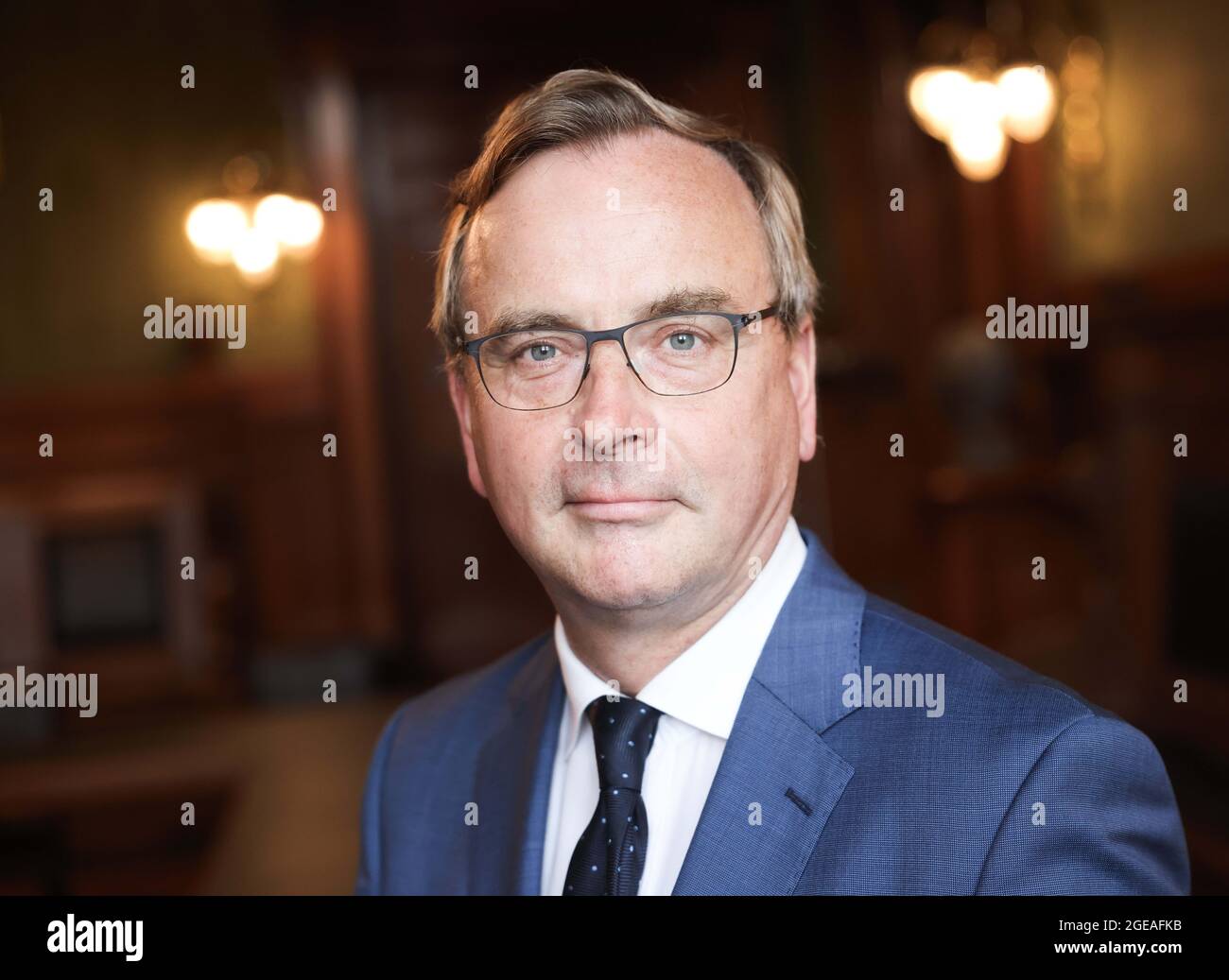 Hamburg, Germany. 18th Aug, 2021. Thomas Fuchs, the new data protection ...