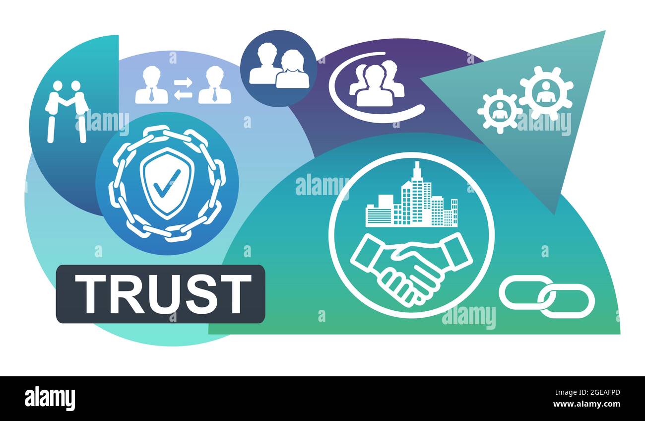 Illustration of a trust concept Stock Photo - Alamy
