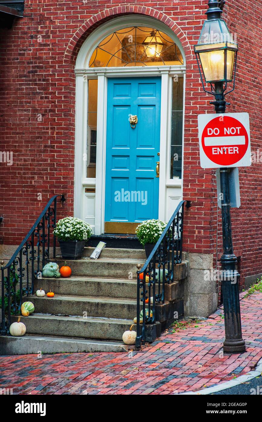 Building and street scene of beacon street in boston hi-res stock ...