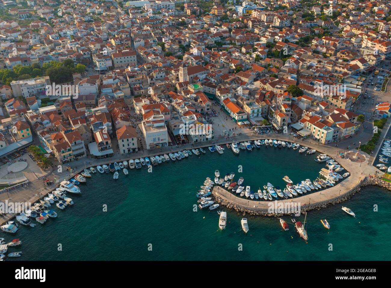 Aerial view of Vodice town in Croatia Stock Photo - Alamy