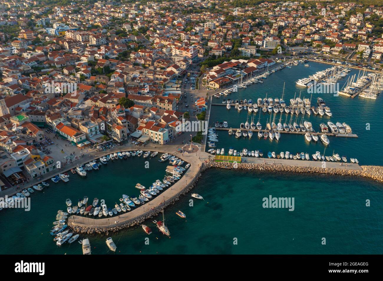 Aerial view of Vodice town in Croatia Stock Photo - Alamy