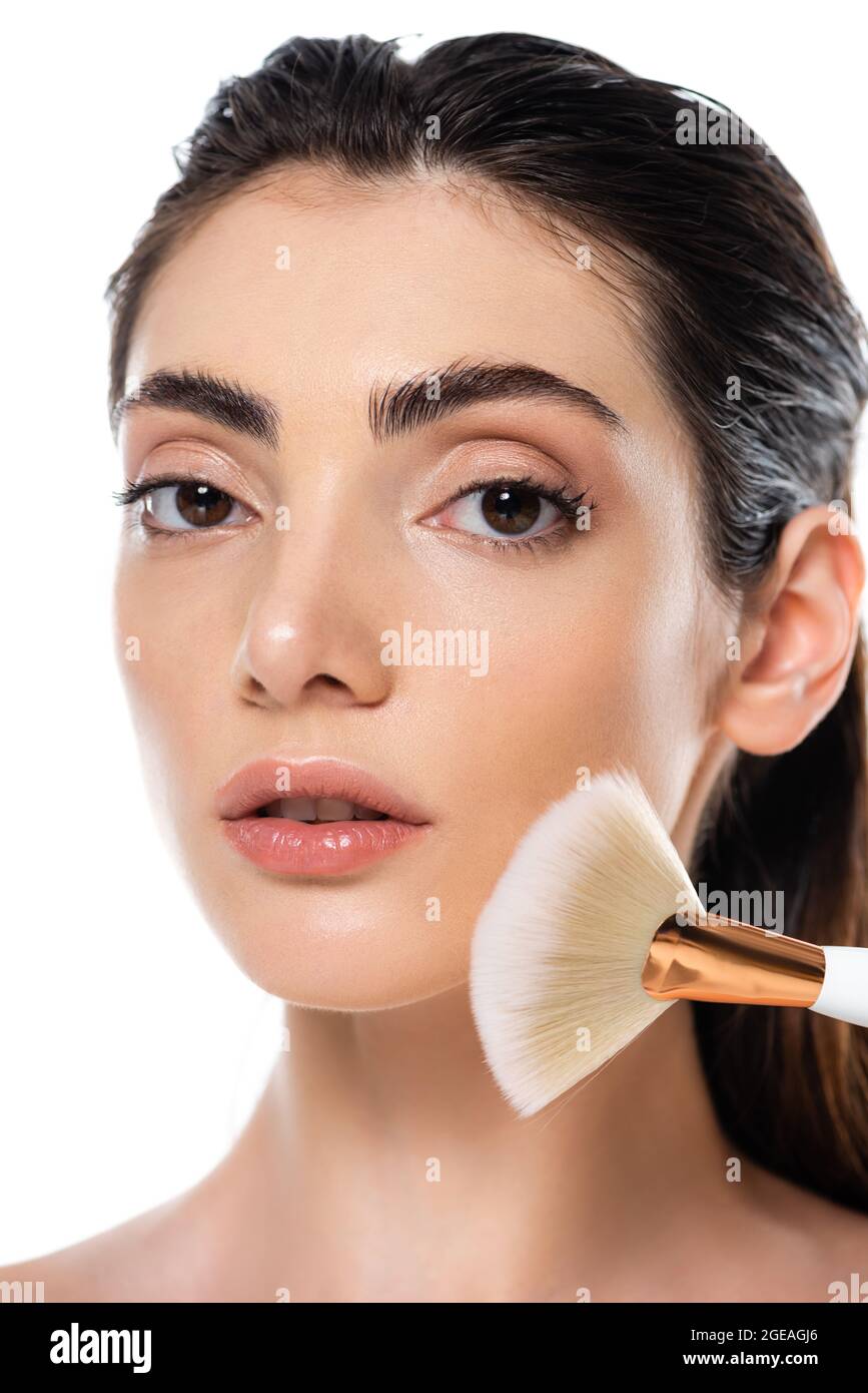 Young woman applying face hi-res stock photography and images - Alamy