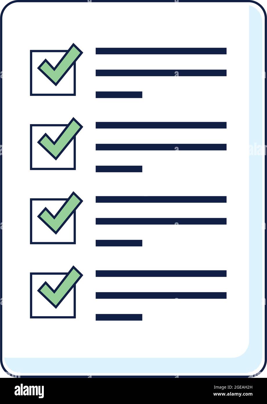 check list document Stock Vector Image & Art - Alamy