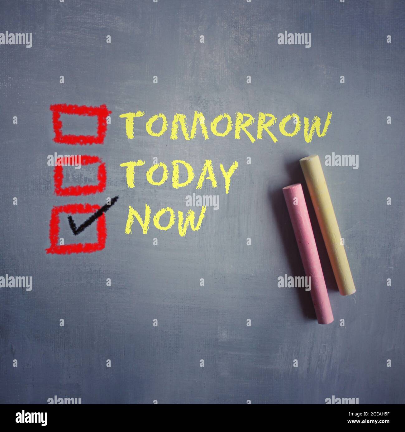 Marking checkbox of now, today and tomorrow. Choices to tick off ...