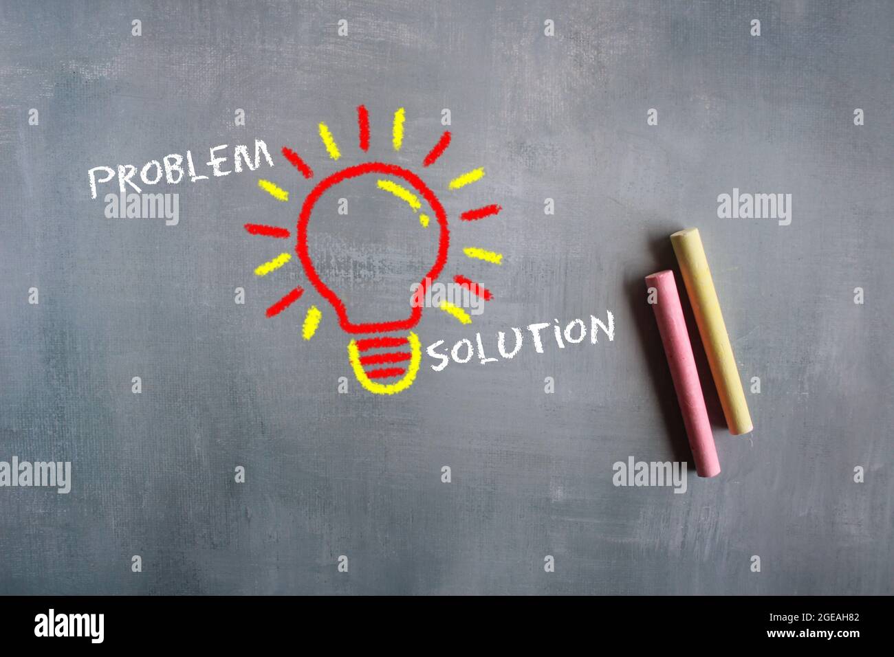 Concept of problem solving, creativity, idea or innovation. Chalkboard ... Concept of problem solving, creativity, idea or innovation. Chalkboard ...