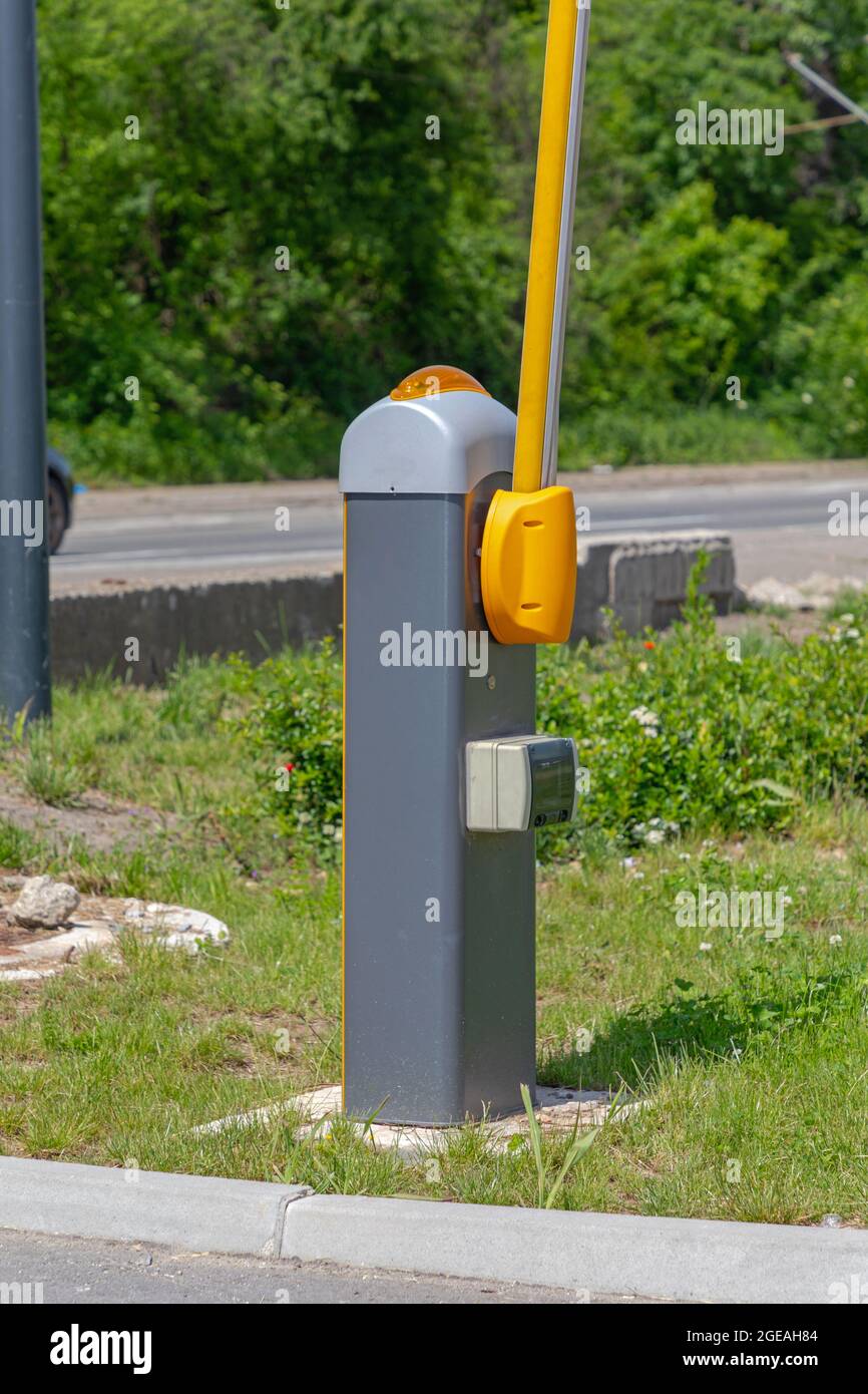 Remote Controlled Electric Ramp Open Boom Up Stock Photo - Alamy