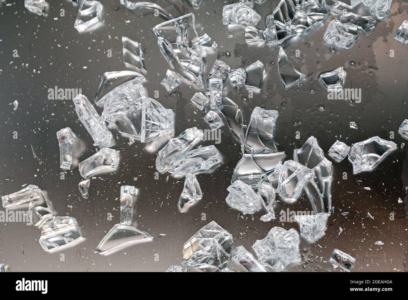 Broken Glass Sharp Edge Pieces Shards Danger Stock Photo - Alamy