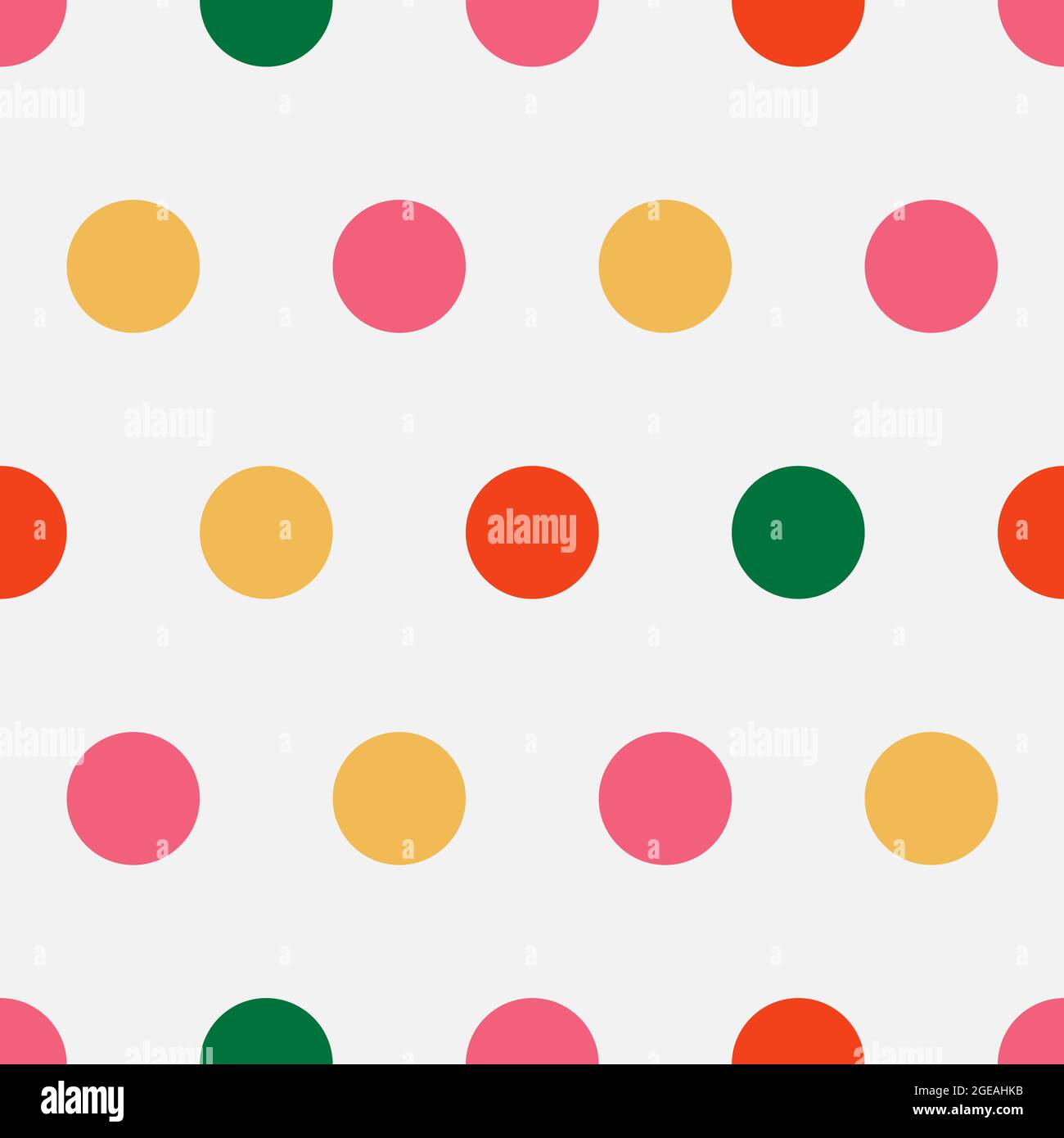 Colorful big dots. Yellow, green, pink, orange circles on light ...