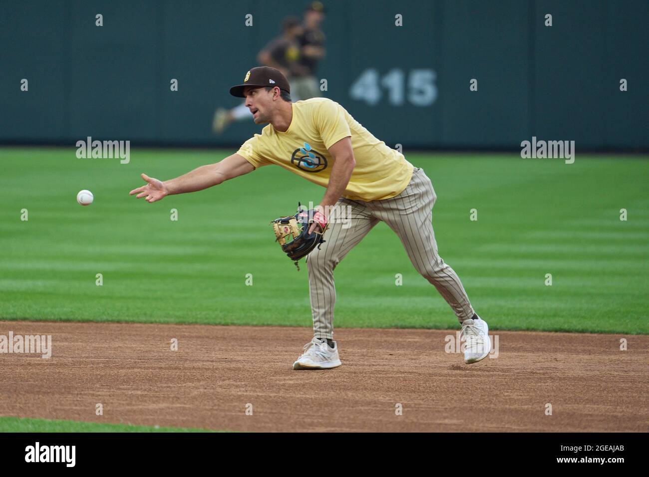 August 17 2021: San Diego second baseman baseman Adam Frazier (12 ...