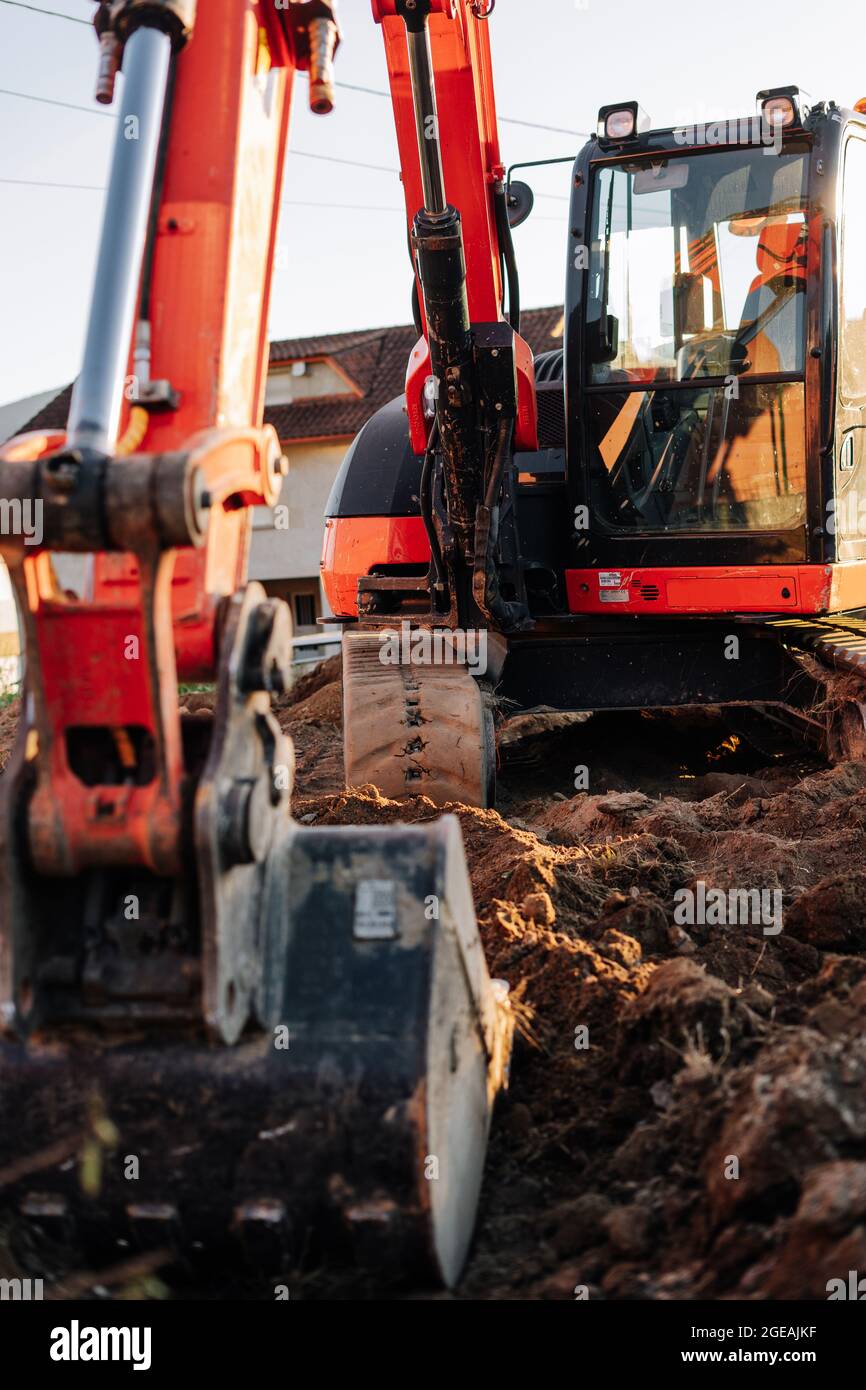 Backhoe excavator hi-res stock photography and images - Alamy