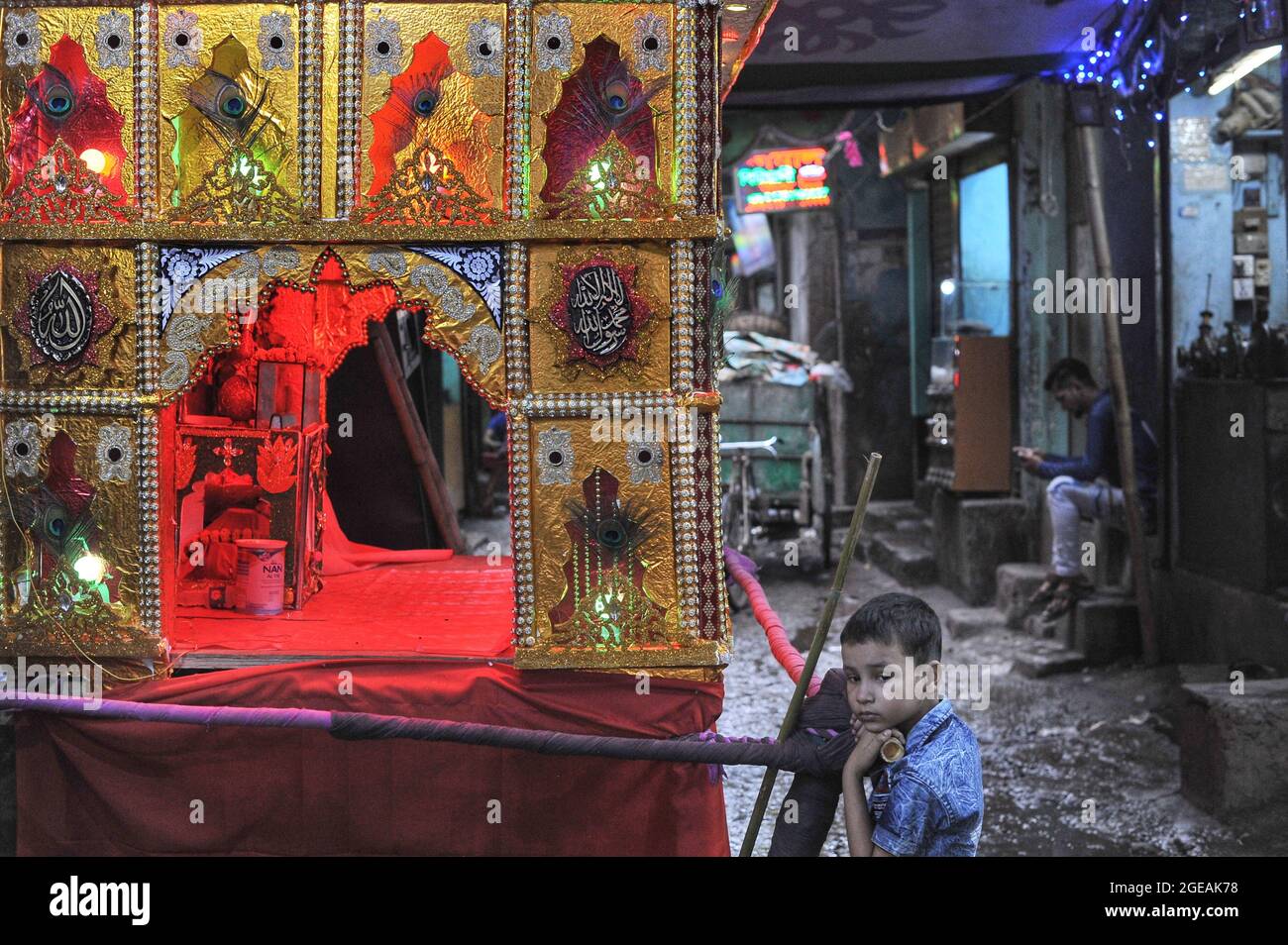 Dhaka, Bangladesh. 18th Aug, 2021. Preparations were seen at the Bihari ...