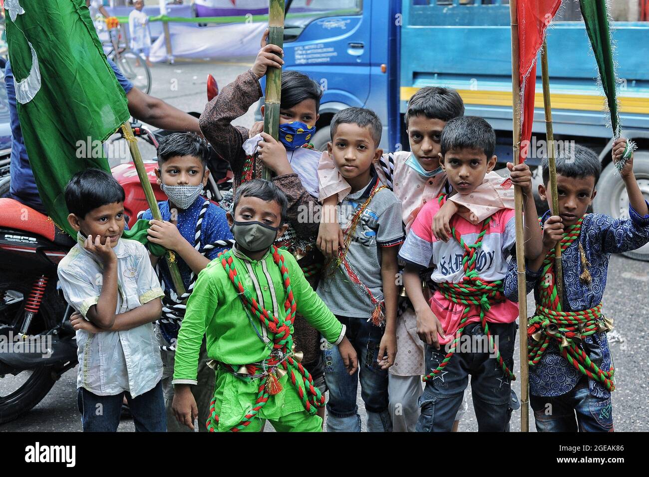 Dhaka, Bangladesh. 18th Aug, 2021. Preparations were seen at the Bihari ...