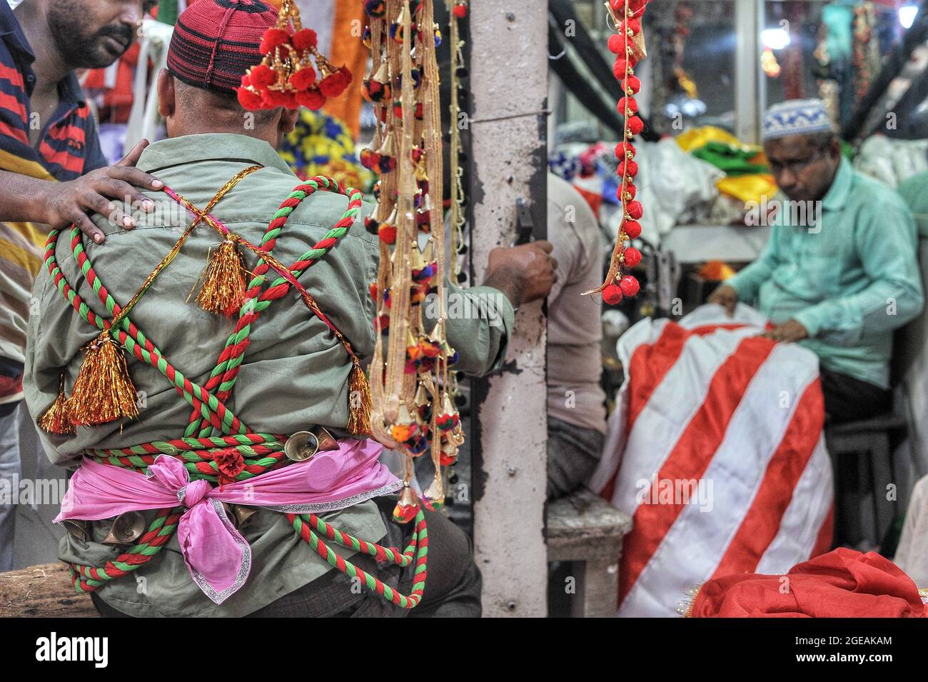 Dhaka, Bangladesh. 18th Aug, 2021. Preparations were seen at the Bihari ...