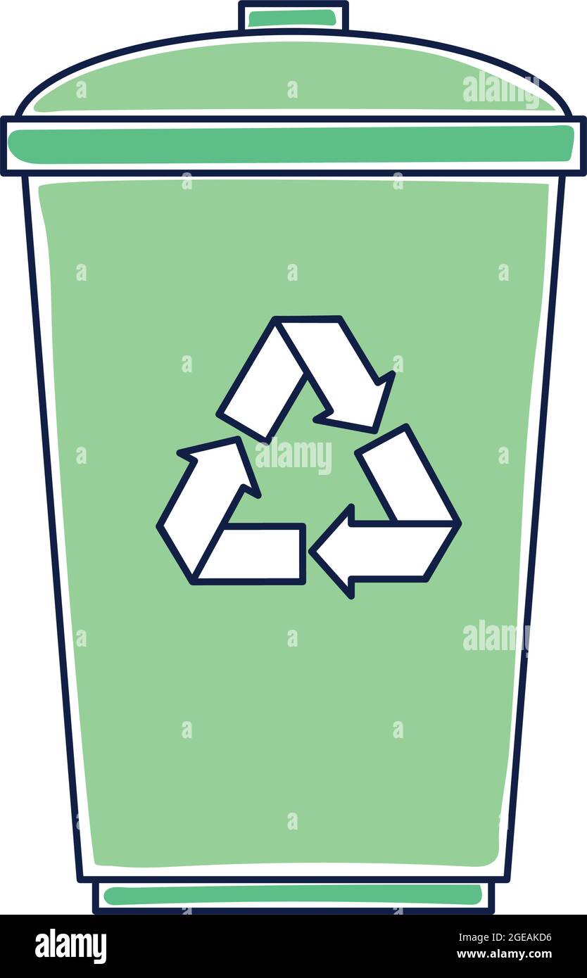 green waste bin Stock Vector Image & Art - Alamy