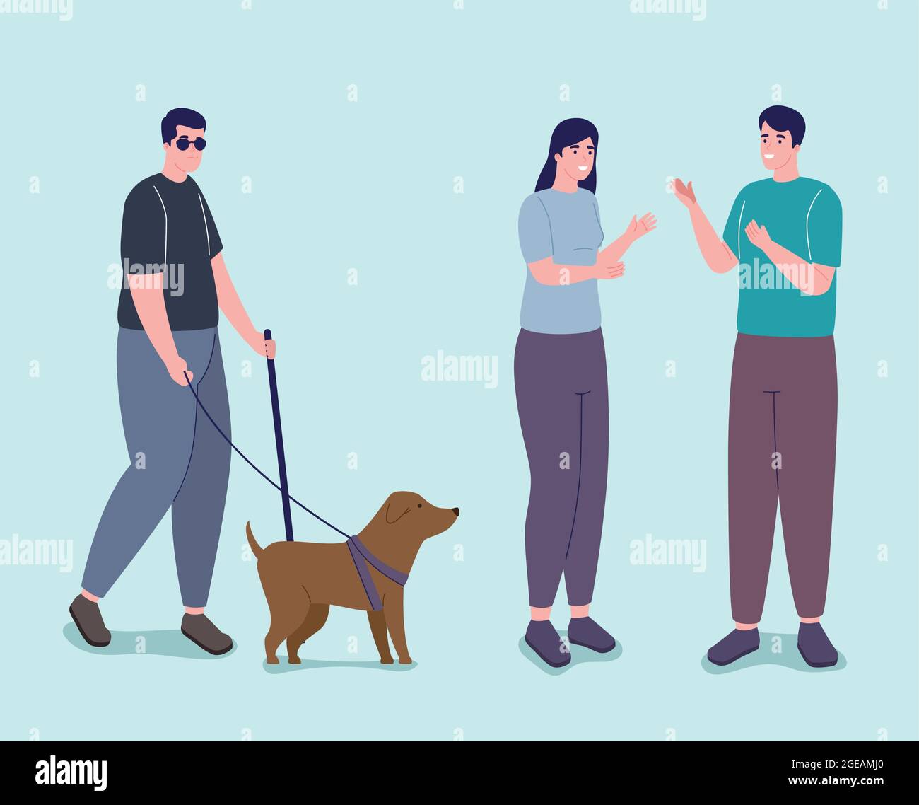 three disabled persons characters Stock Vector Image & Art - Alamy