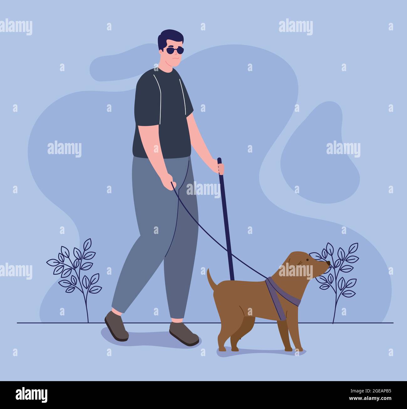 blind man walking Stock Vector Image & Art - Alamy