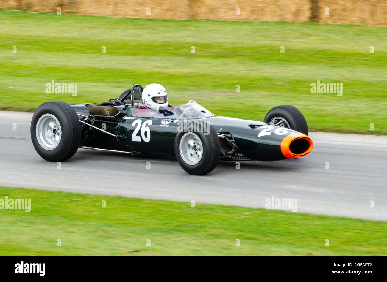 BRM P261 classic Grand Prix, vintage racing car at the Goodwood ...