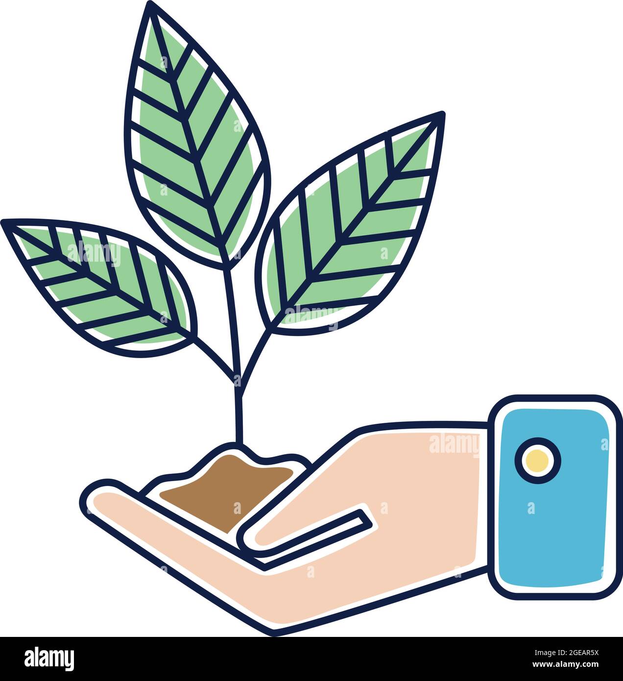 hands lifting plant Stock Vector Image & Art - Alamy