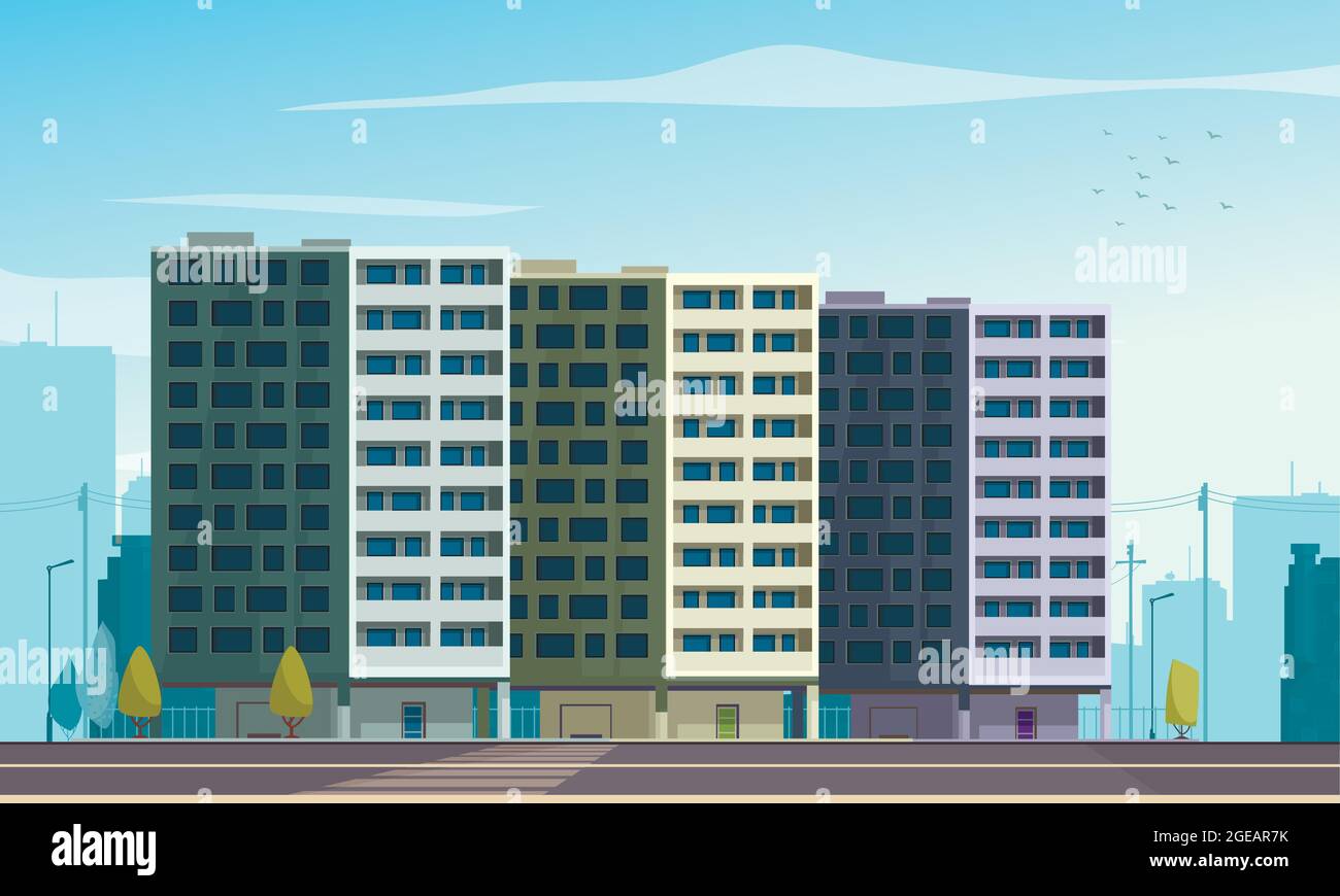 Architectural style evolution image of modern urban residential housing ...