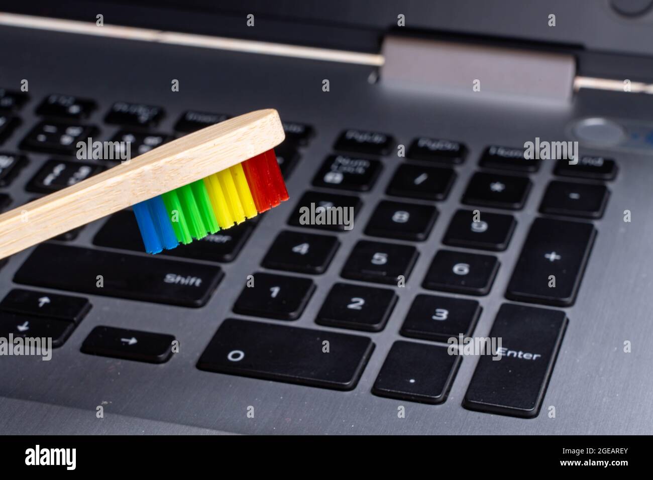 Keyboard computer brush hi-res stock photography and images - Alamy