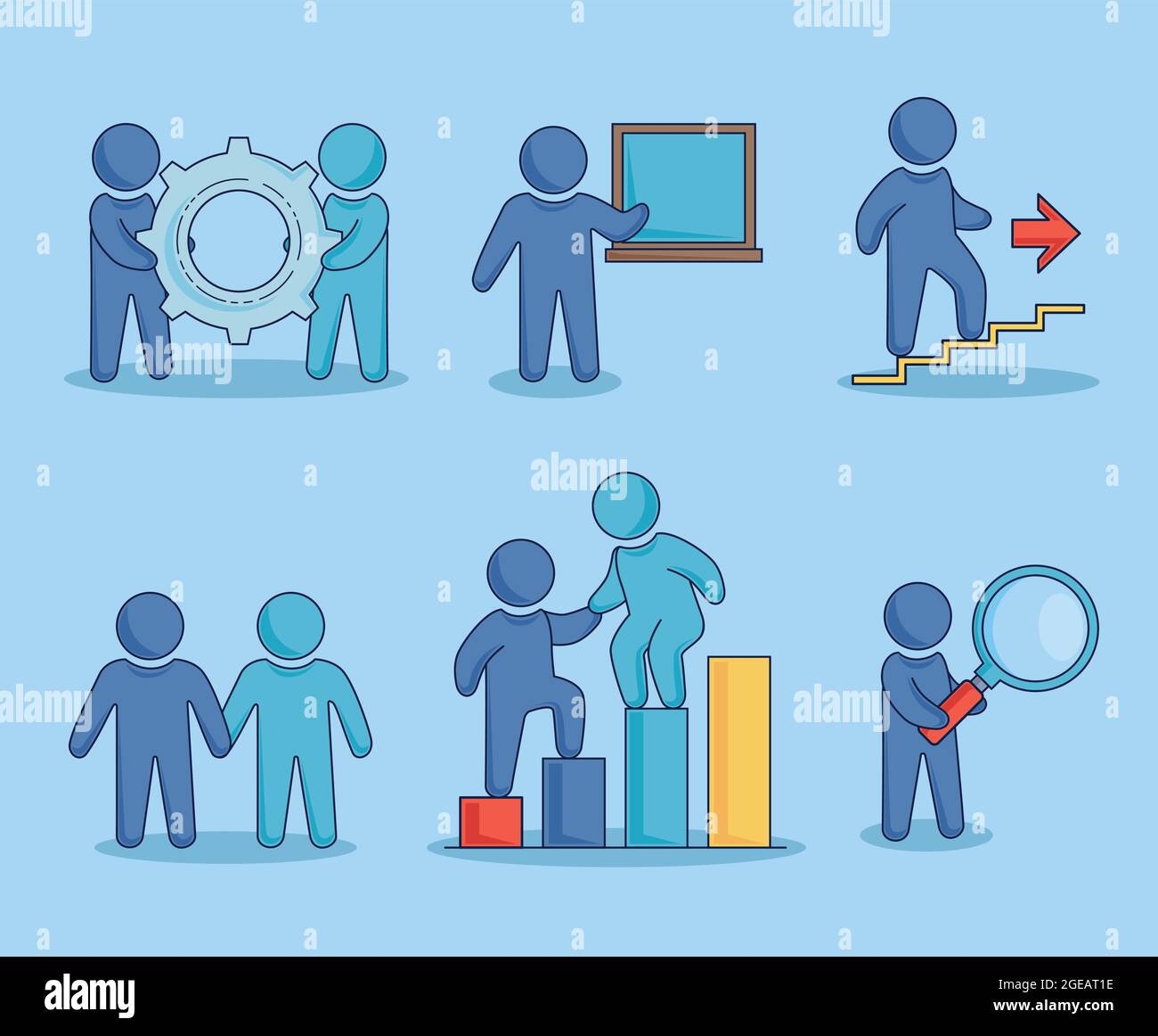 six coaching icons Stock Vector Image & Art - Alamy