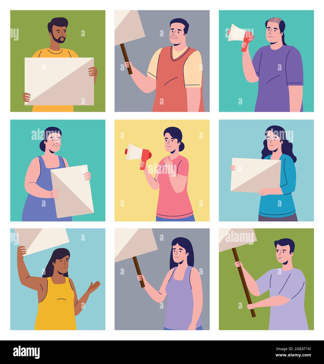 Nine men Stock Vector Images - Alamy