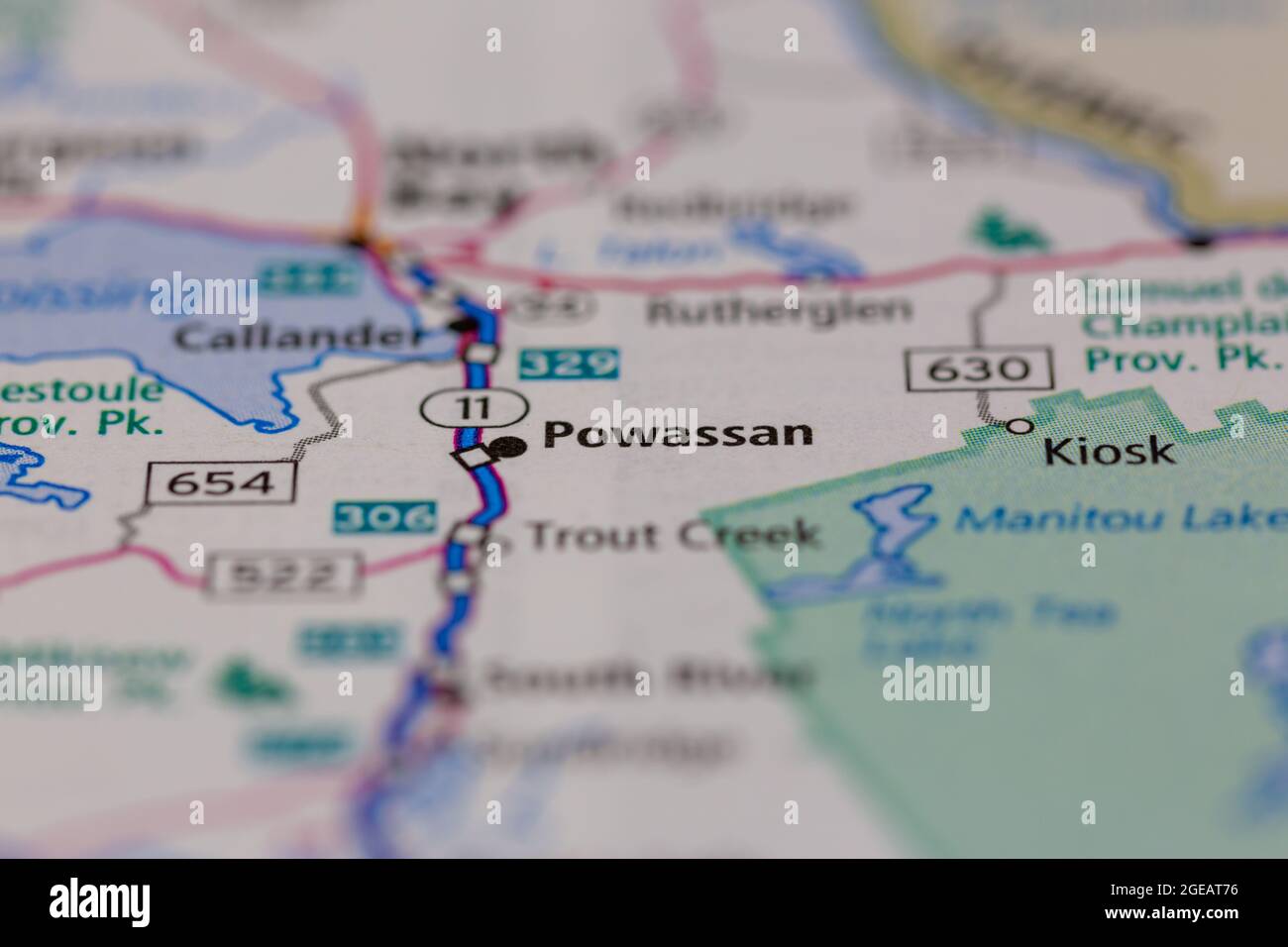 Map of powassan hi-res stock photography and images - Alamy