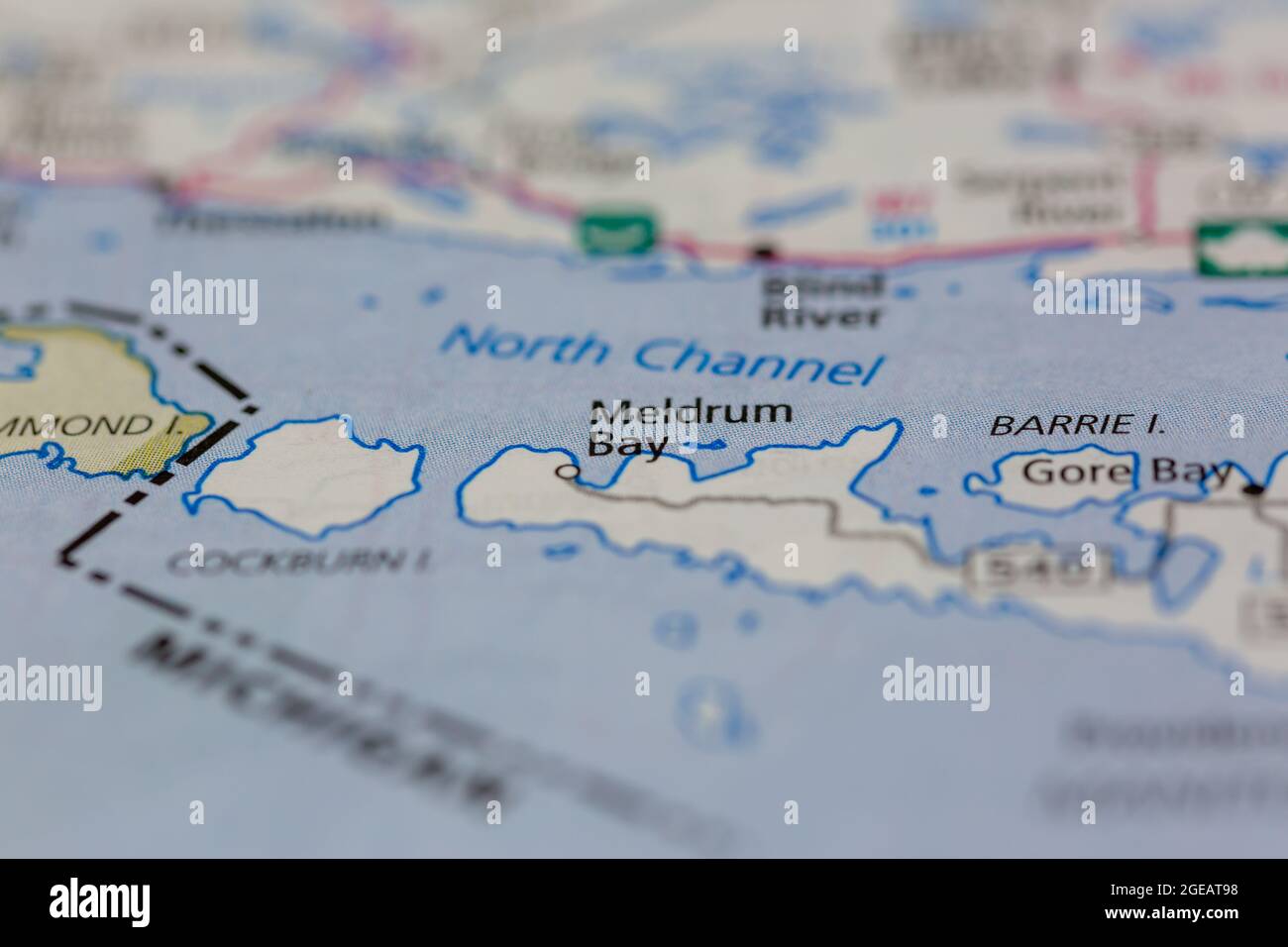 Map of meldrum bay ontario hi-res stock photography and images - Alamy