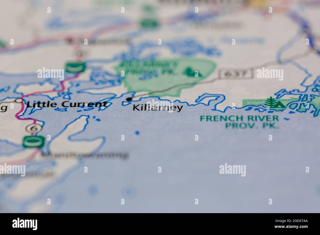 Map of killarney ontario hi-res stock photography and images - Alamy