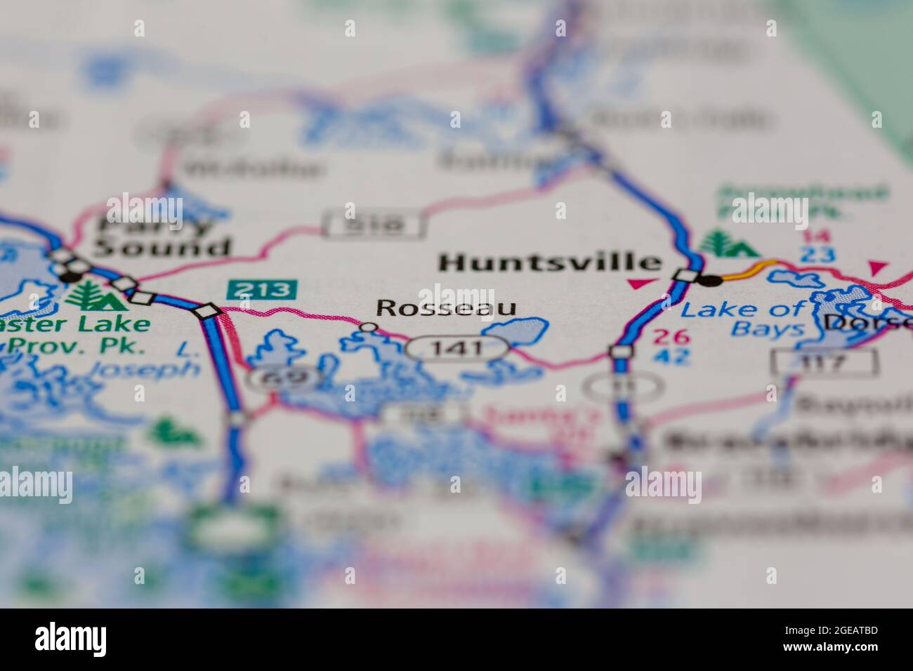 Map of rosseau hi-res stock photography and images - Alamy