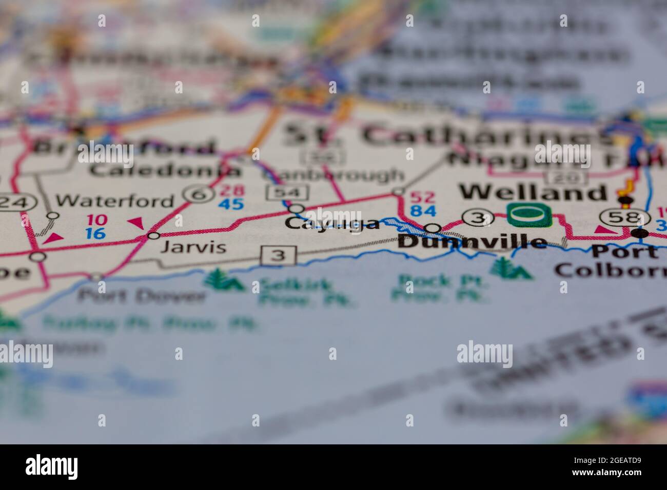 Map of cayuga ontario hi-res stock photography and images - Alamy