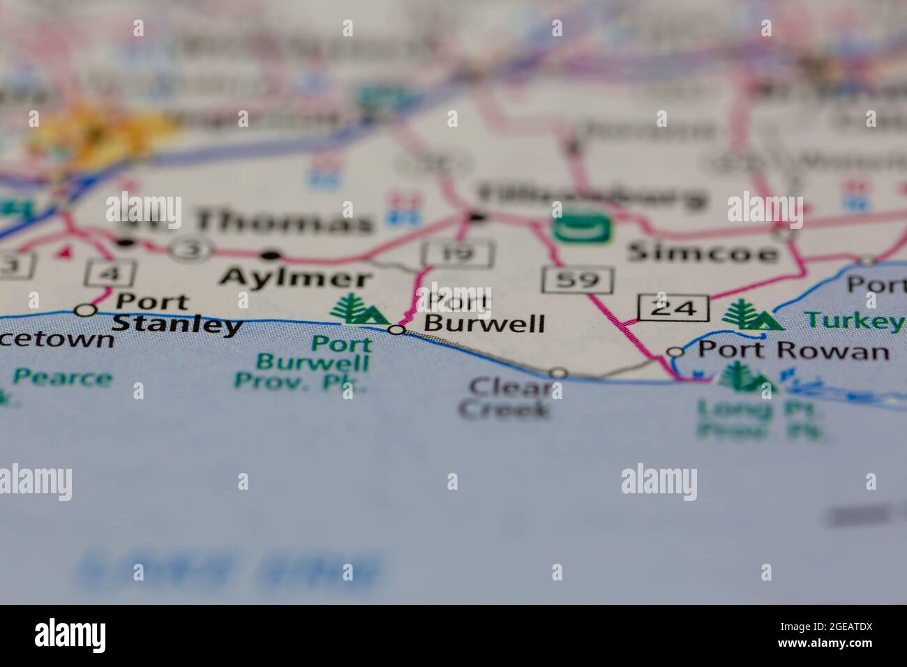 Map of port burwell ontario hi-res stock photography and images - Alamy