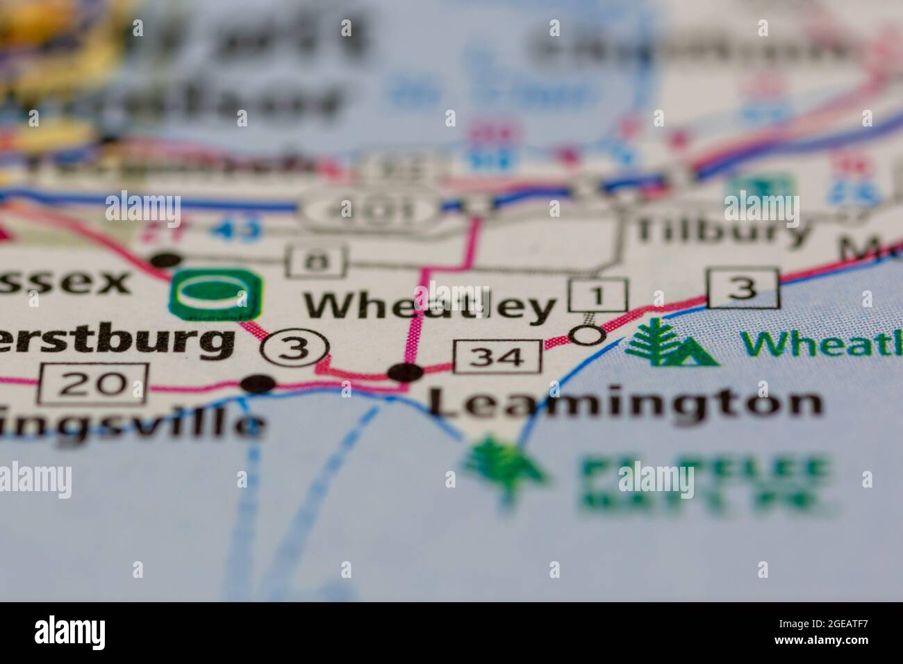 Map of wheatley ontario hi-res stock photography and images - Alamy