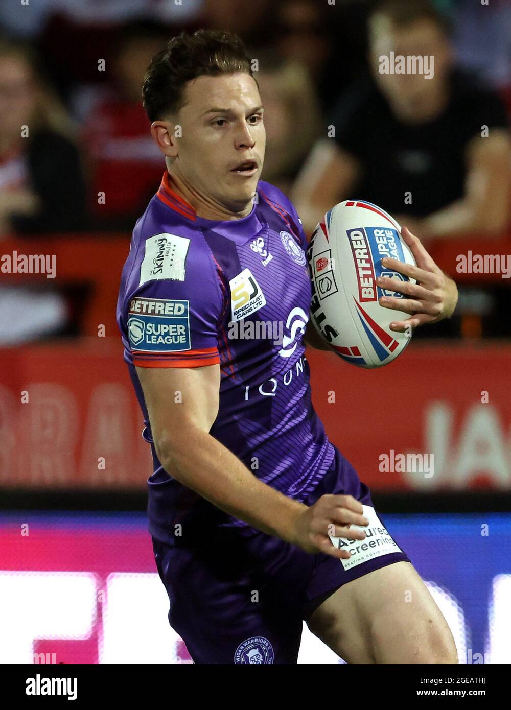 Wigan Warriors' Jai Field during the Betfred Super League match at Hull ...