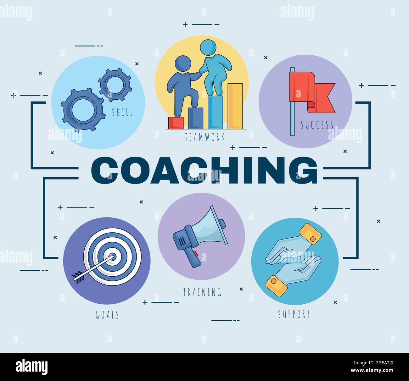 coaching lettering and icons Stock Vector Image & Art - Alamy