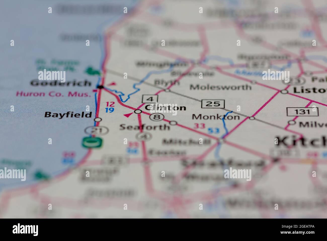 Map of clinton ontario hi-res stock photography and images - Alamy