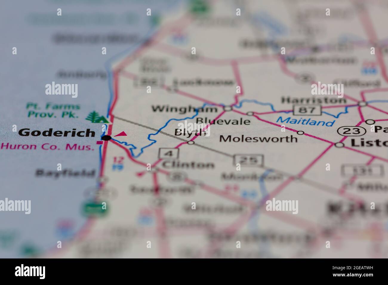 Blyth ontario map hi-res stock photography and images - Alamy