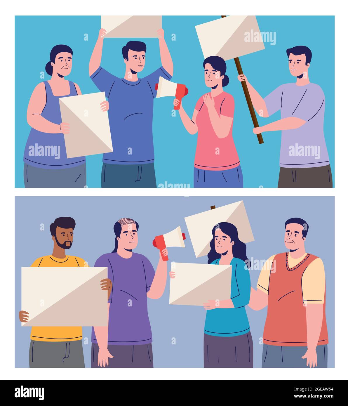 eight activists protesting Stock Vector Image & Art - Alamy