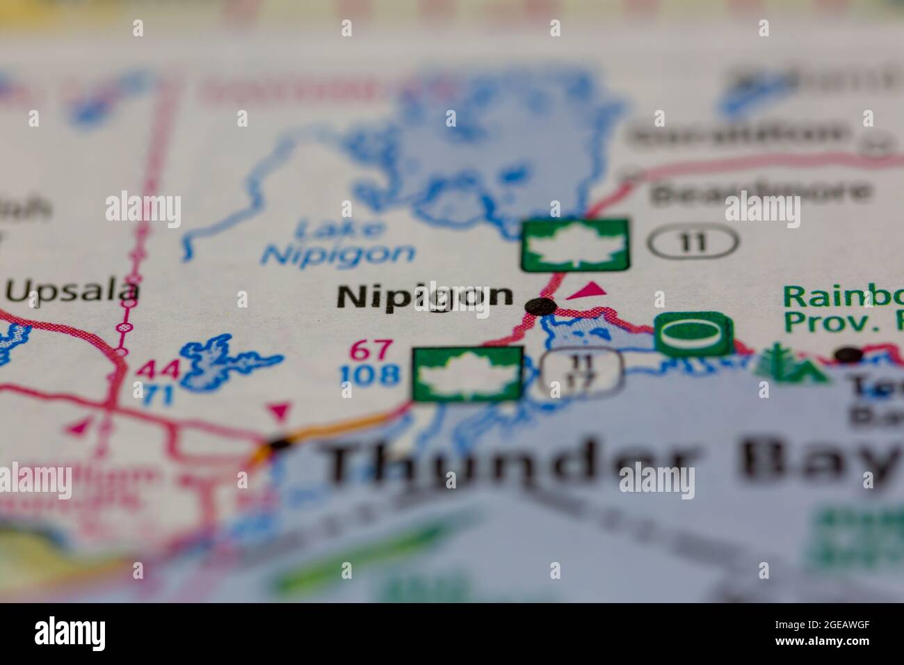 Nipigon map hi-res stock photography and images - Alamy