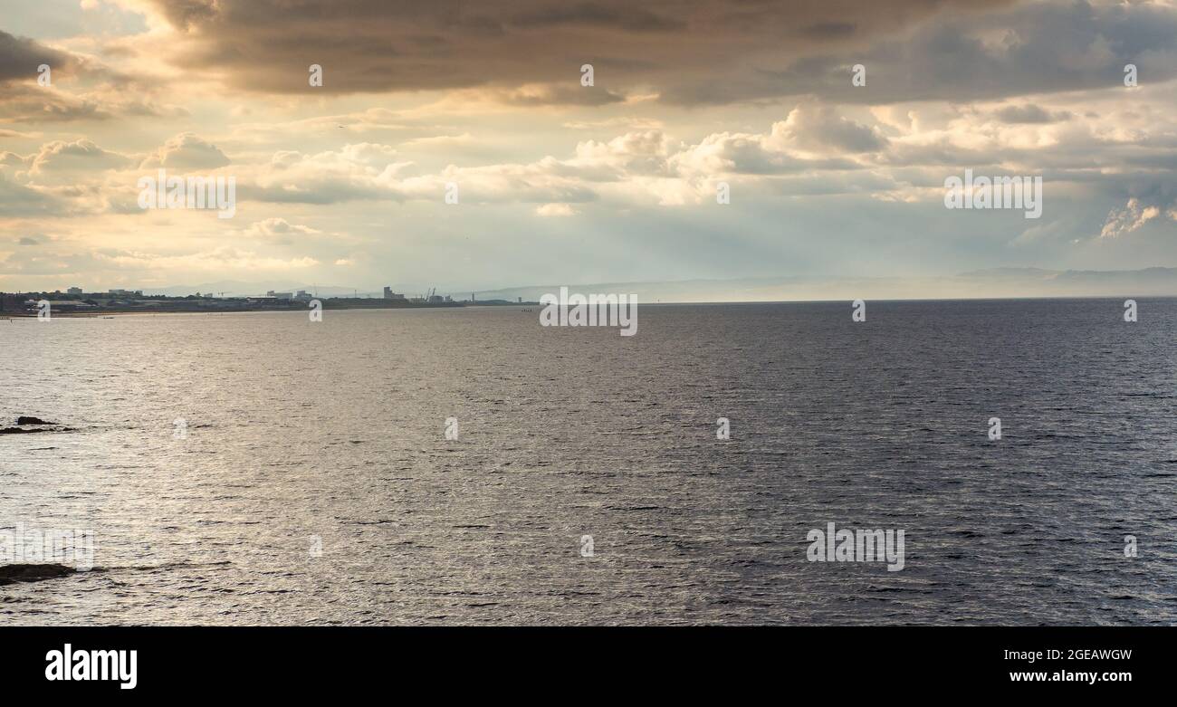 Sunset from Joppa Pans looking towards Portobello, Edinburgh, Scotland ...