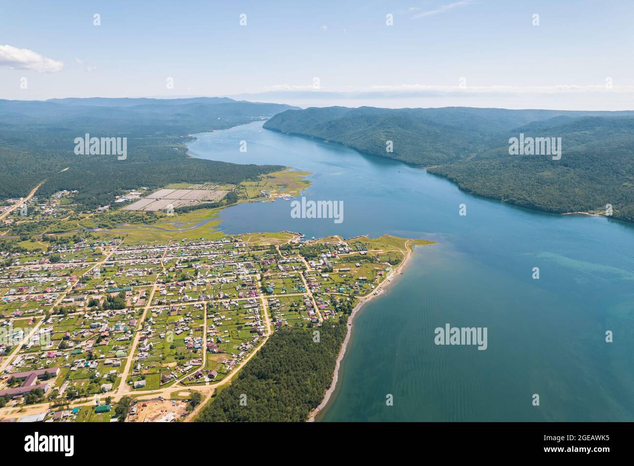 The Angara River is a major river in Siberia leaving Lake Baikal near ...