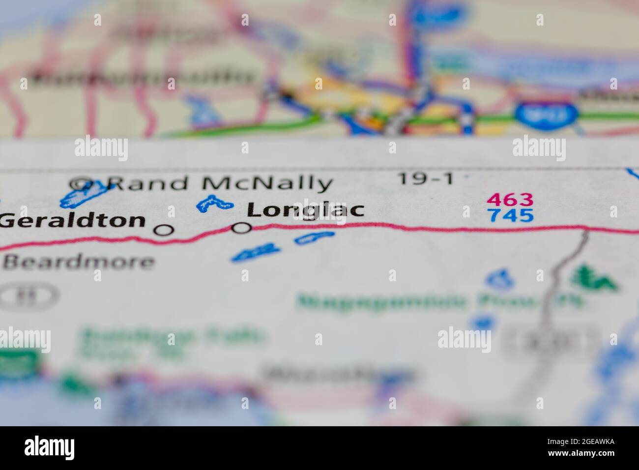 Map of longlac ontario hi-res stock photography and images - Alamy