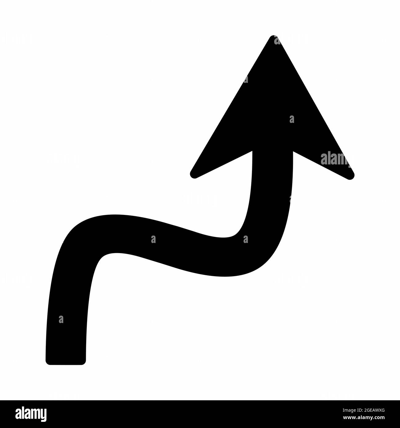 Wave arrow icon isolated on white background Stock Vector Image & Art ...