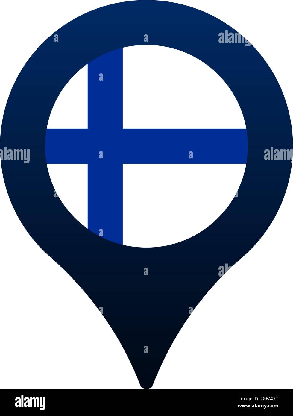 finland flag and map pointer icon. National flag location icon vector ...