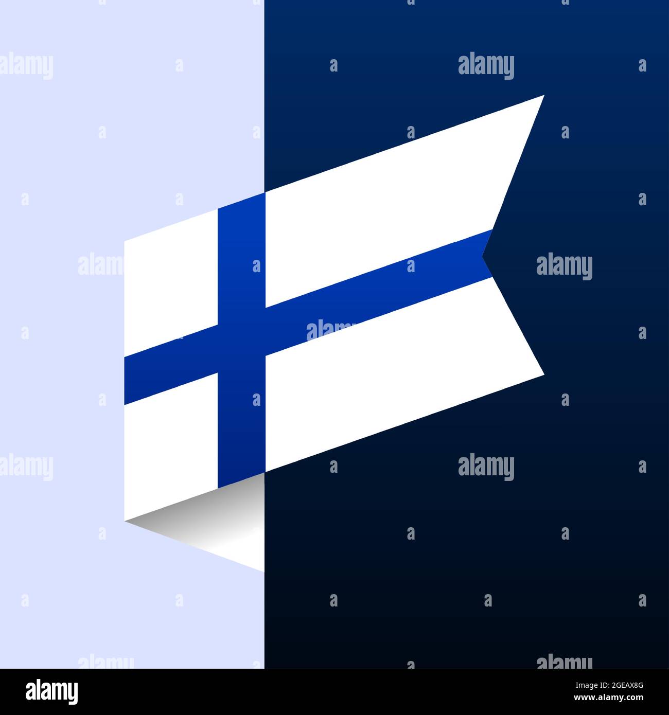 finland corner flag icon. national emblem in origami style. Paper ...