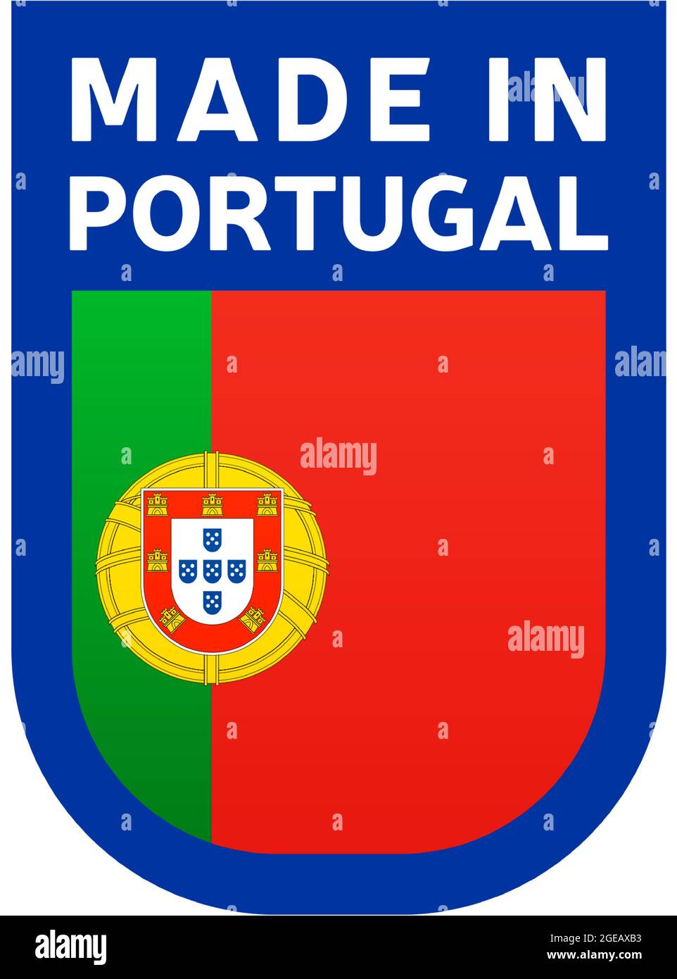 Made in portugal icon. national country flag Stamp sticker. Vector ...